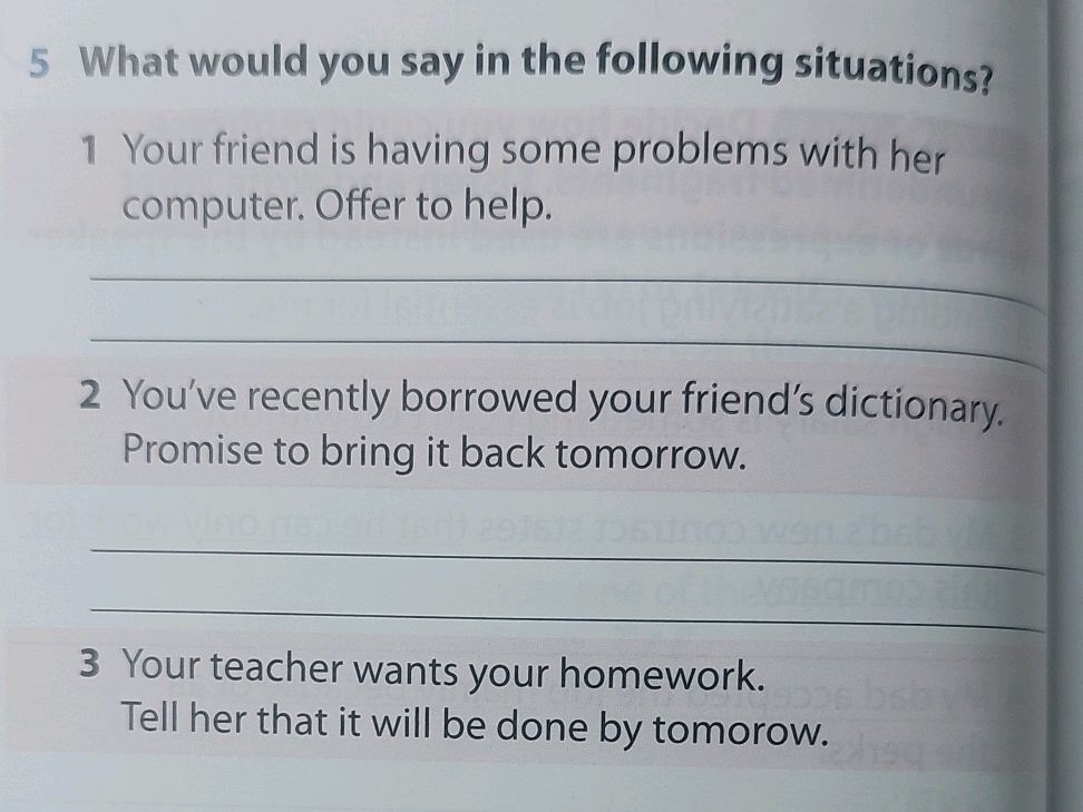 5 What would you say in the following | StudyX