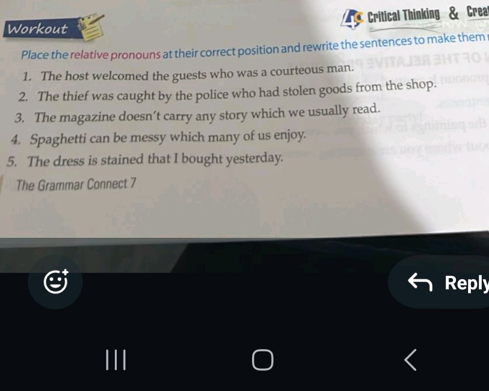 Place the relative pronouns at their correct | StudyX