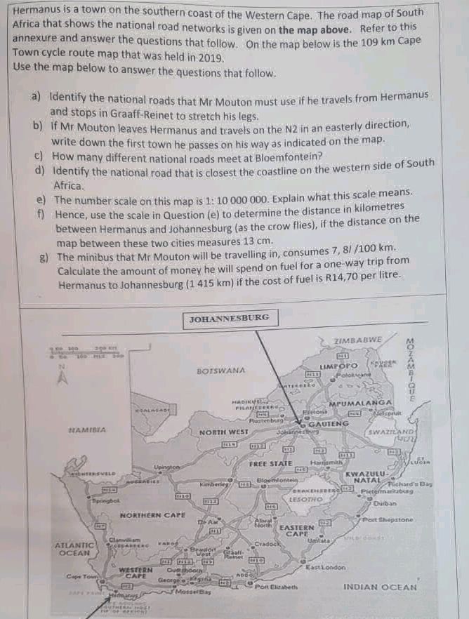 Hermanus is a town on the southern coast of | StudyX