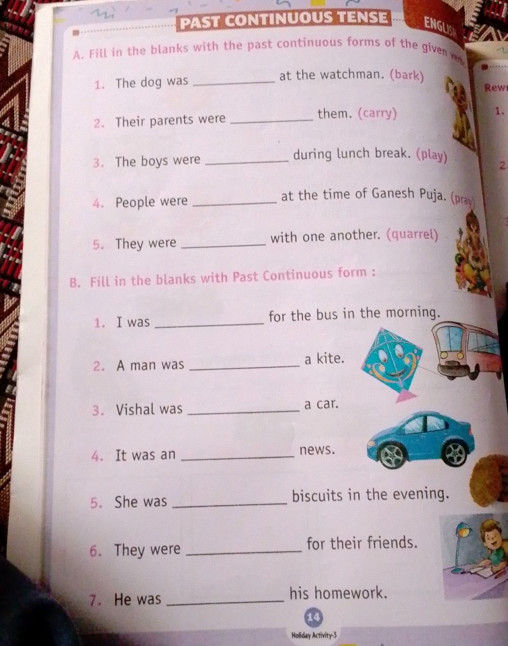 A. Fill in the blanks with the past | StudyX