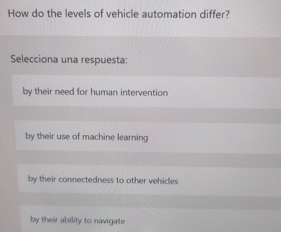 How do the levels of vehicle automation | StudyX