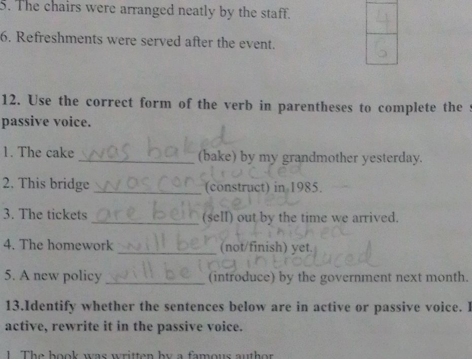 12. Use the correct form of the verb in | StudyX