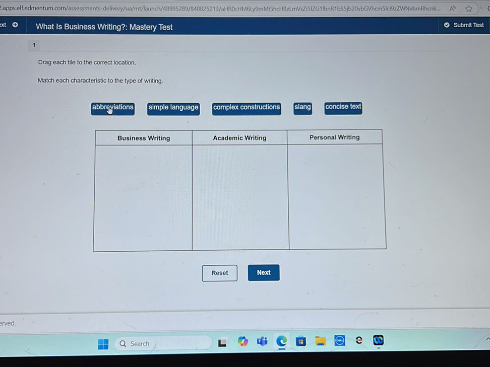 Drag each tile to the correct location. | StudyX