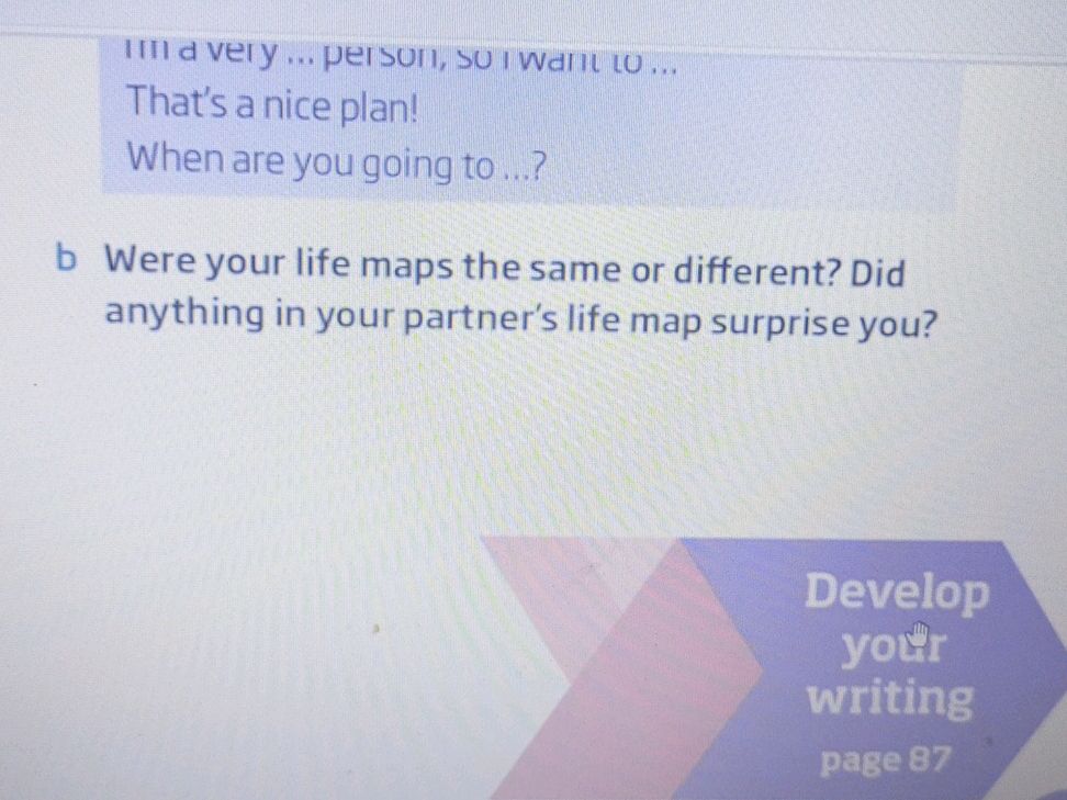 b Were your life maps the same or different? | StudyX