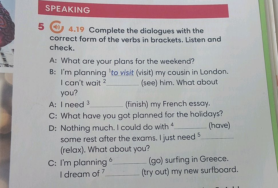 Complete the dialogues with the correct form | StudyX