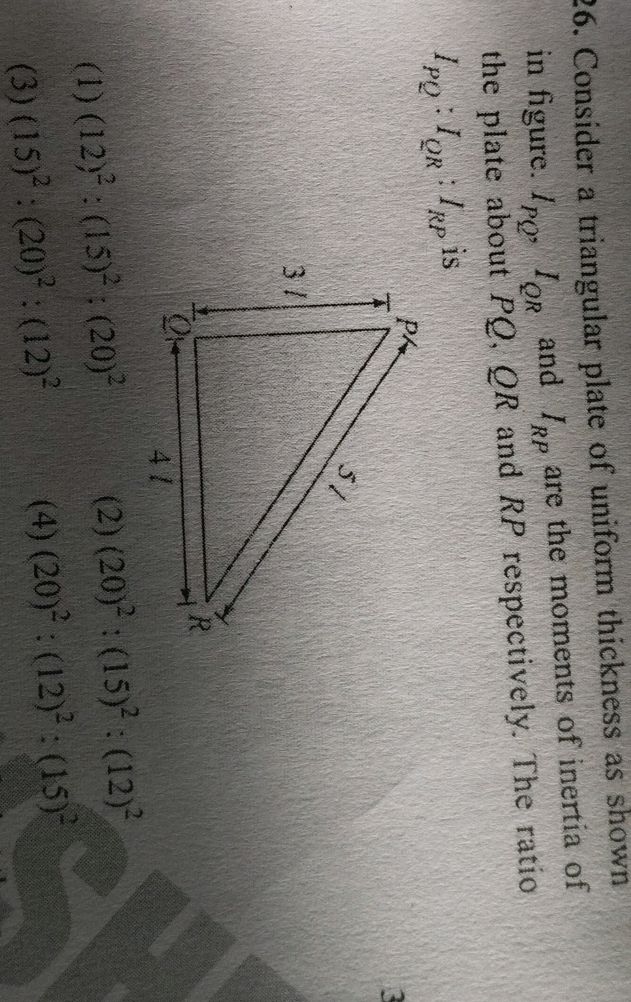 Consider a triangular plate of uniform | StudyX