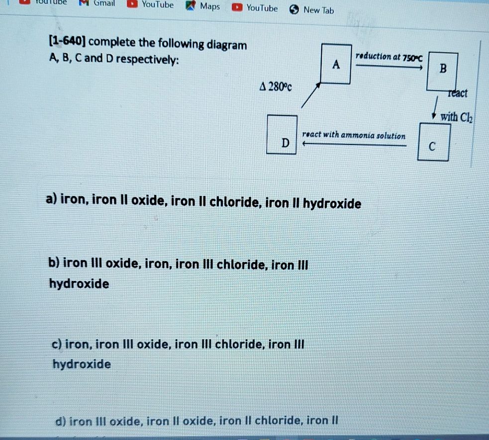 [1-640] complete the following diagram A, B, | StudyX