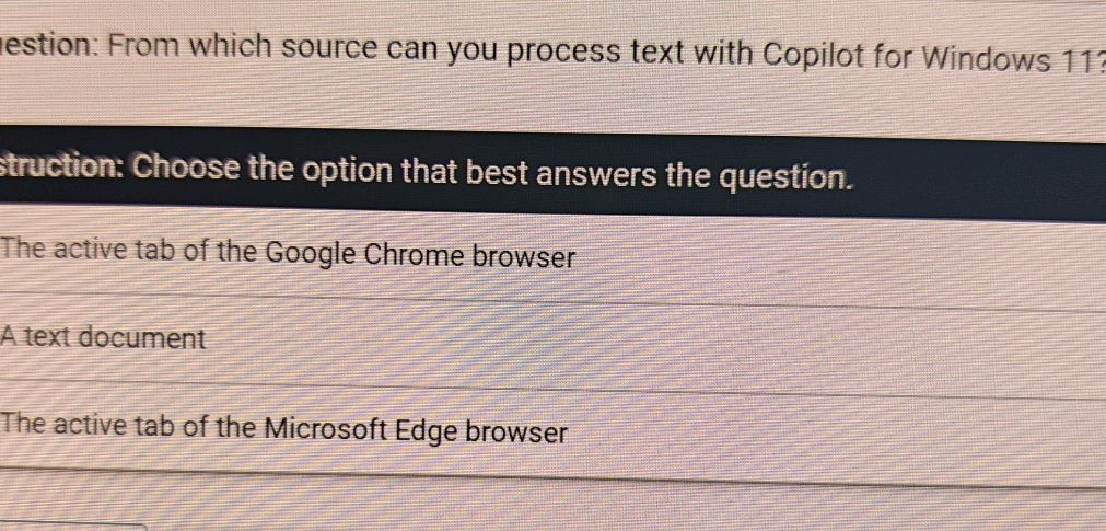 Question: From which source can you process | StudyX