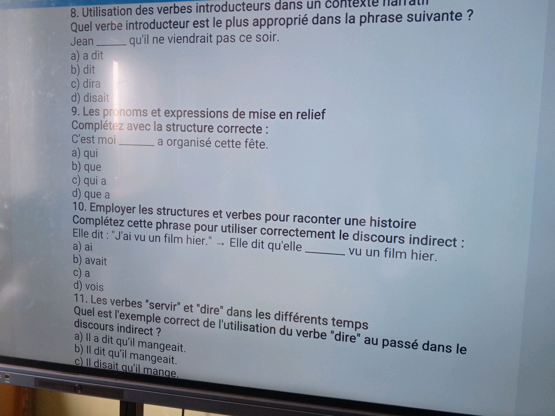 8. Utilisation des verbes introducteurs dans | StudyX