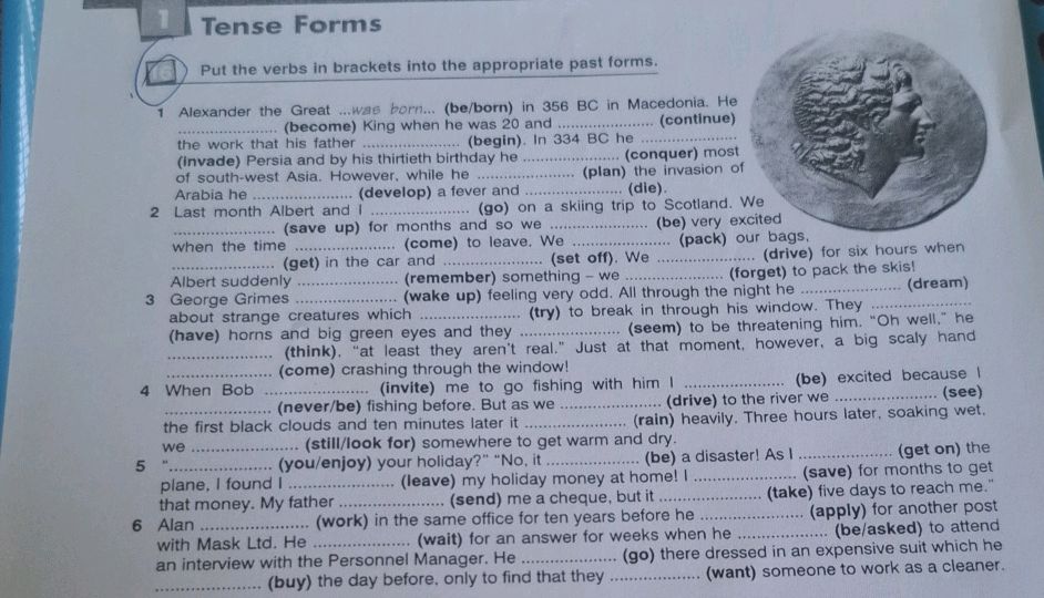 Put the verbs in brackets into the | StudyX