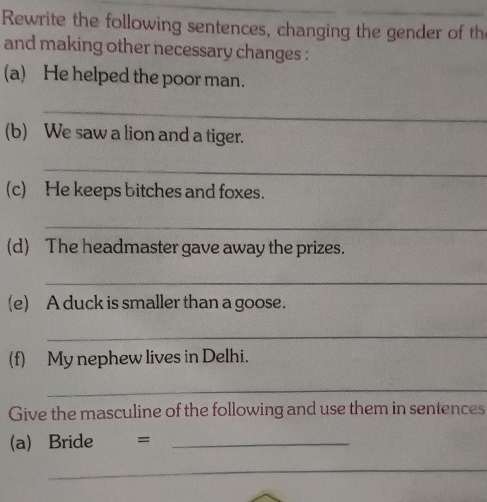 Rewrite the following sentences, changing | StudyX