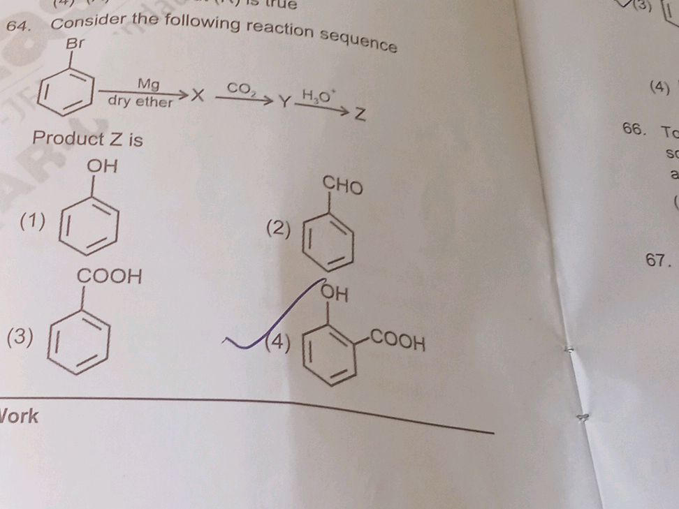Consider the following reaction sequence | StudyX