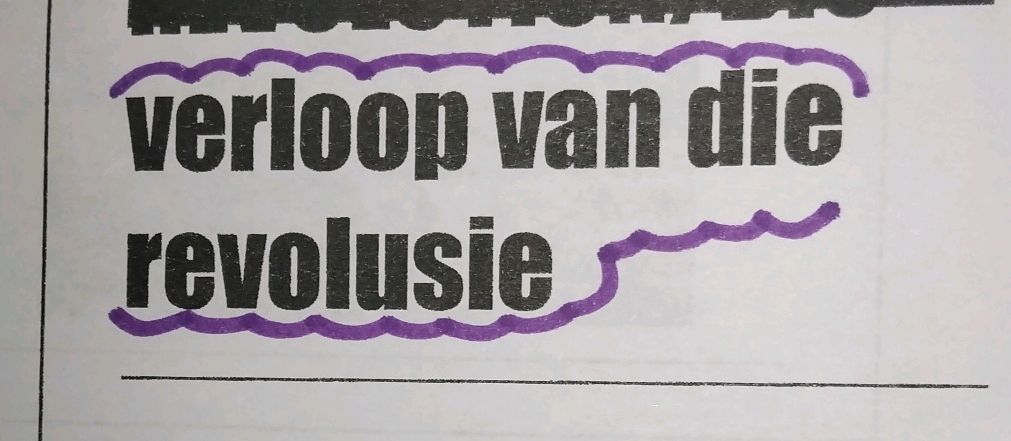 Verloop van die revolusie | StudyX