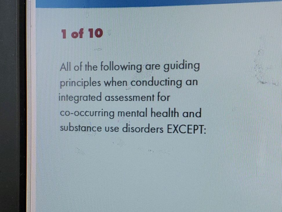 All of the following are guiding principles | StudyX