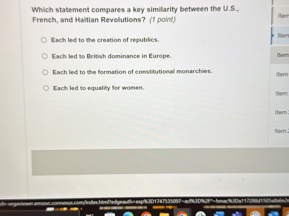 Which statement compares a key similarity | StudyX
