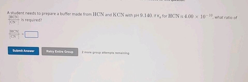A student needs to prepare a buffer made | StudyX