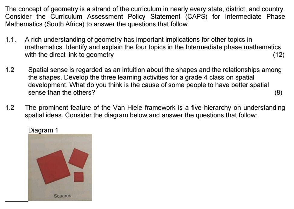 1.1. A rich understanding of geometry has