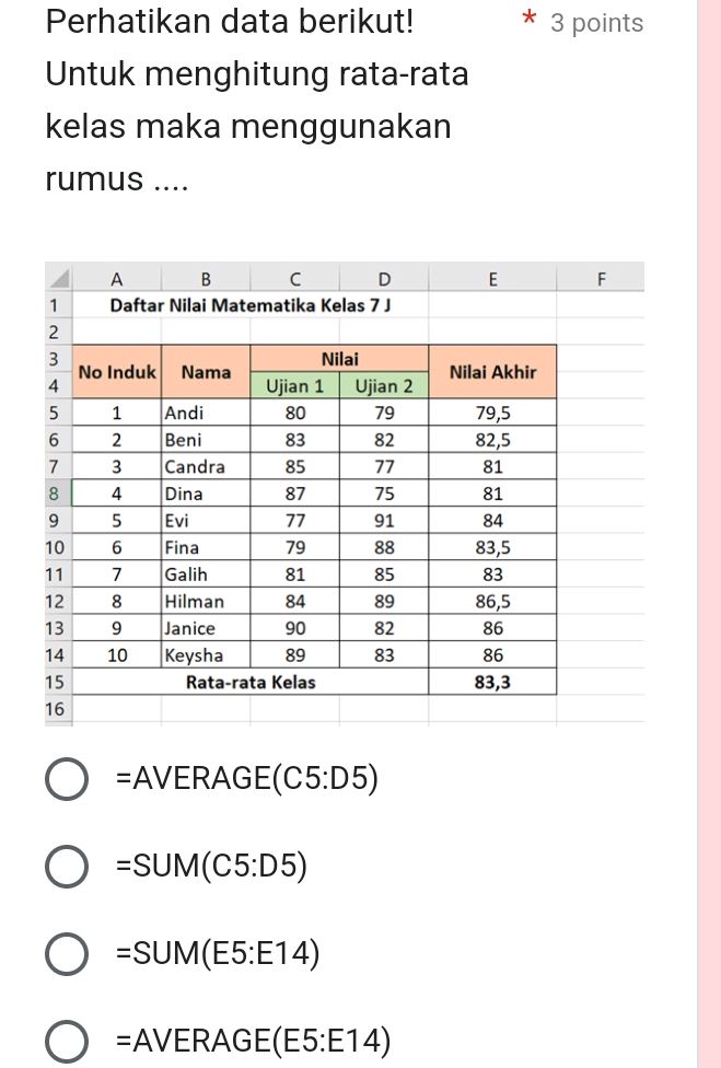 Perhatikan data berikut! Untuk menghitung | StudyX