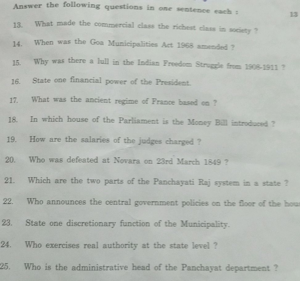 Answer the following questions in one | StudyX