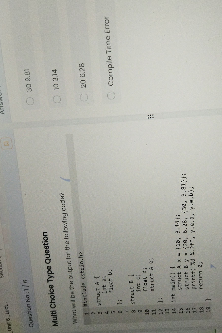 What will be the output for the following | StudyX