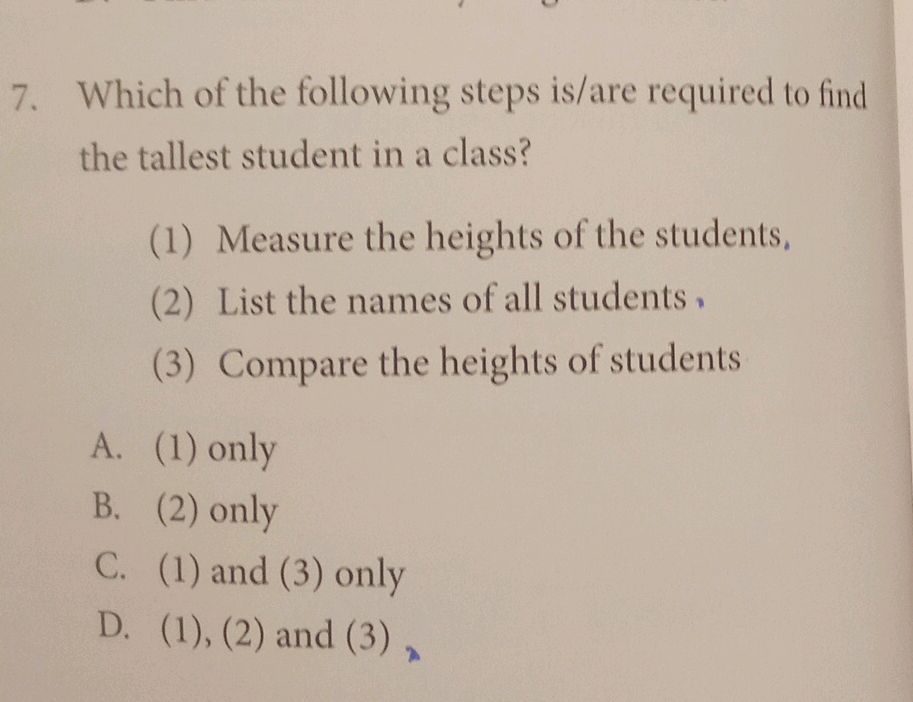 7. Which of the following steps is/are | StudyX