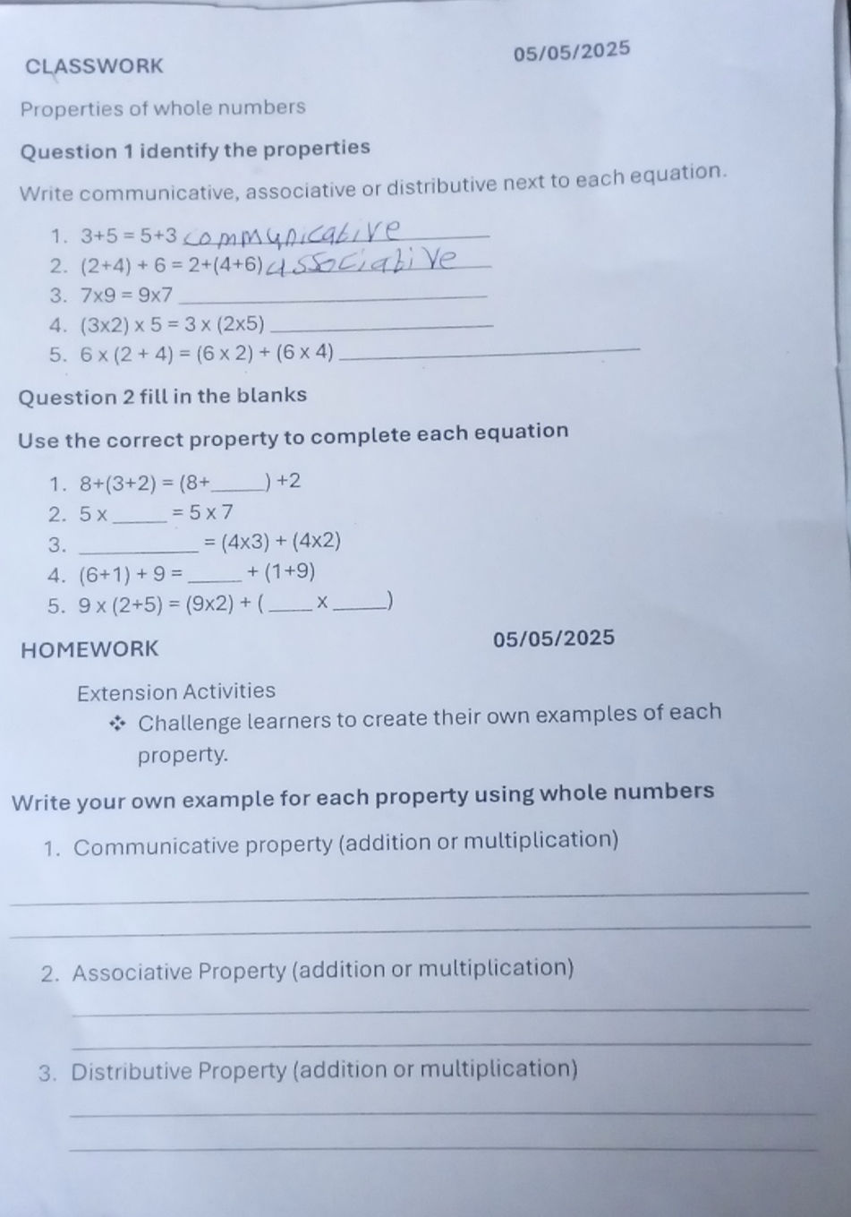 Question 1 identify the properties Write | StudyX