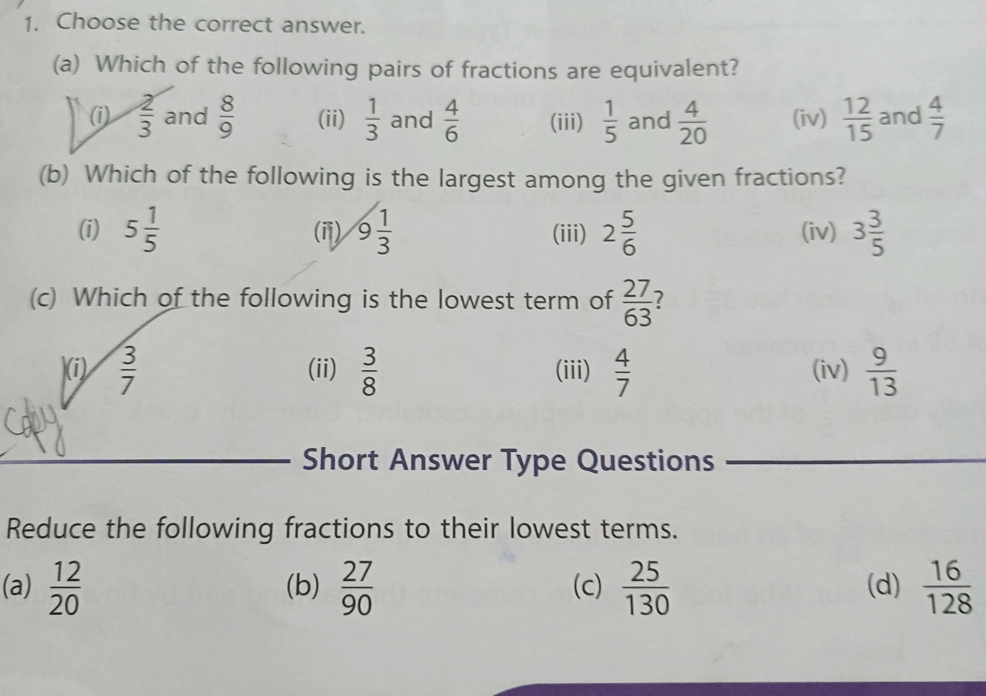 1. Choose the correct answer. (a) Which of | StudyX