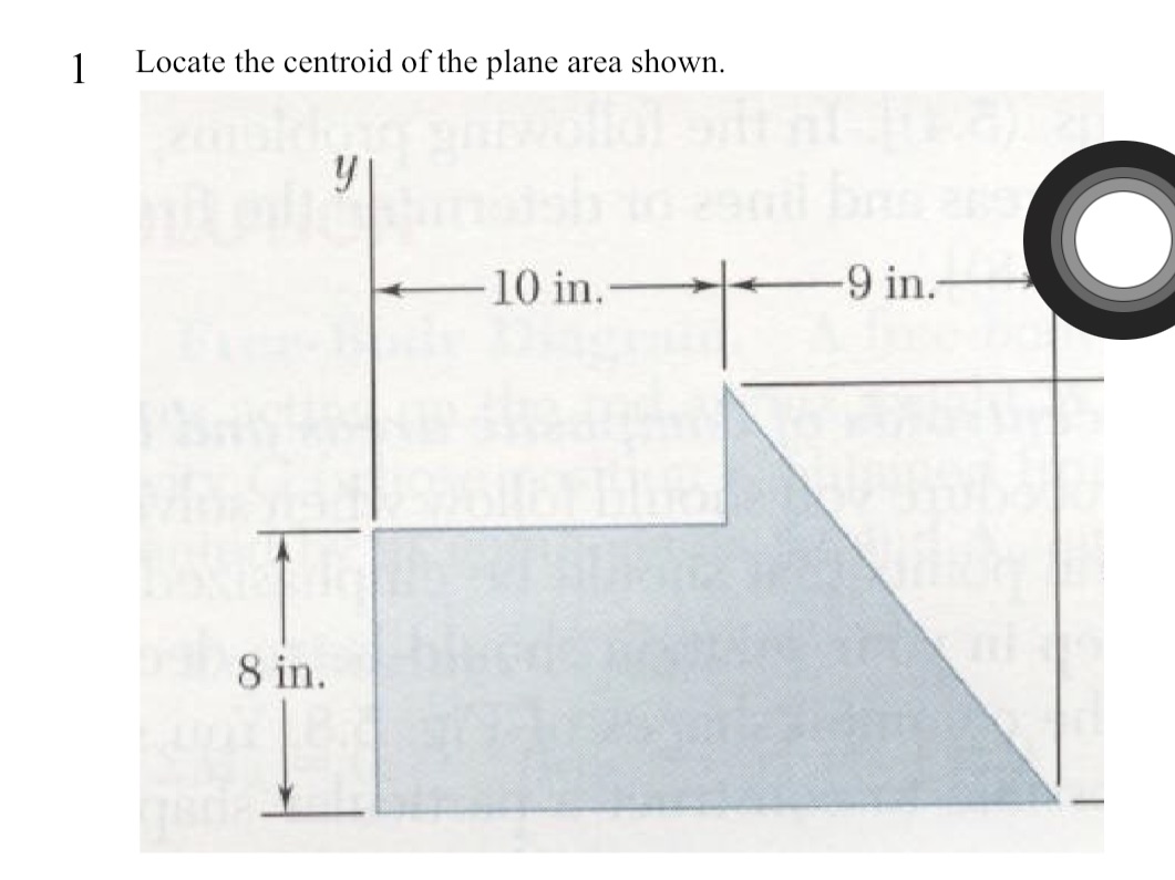 1 Locate the centroid of the plane area | StudyX