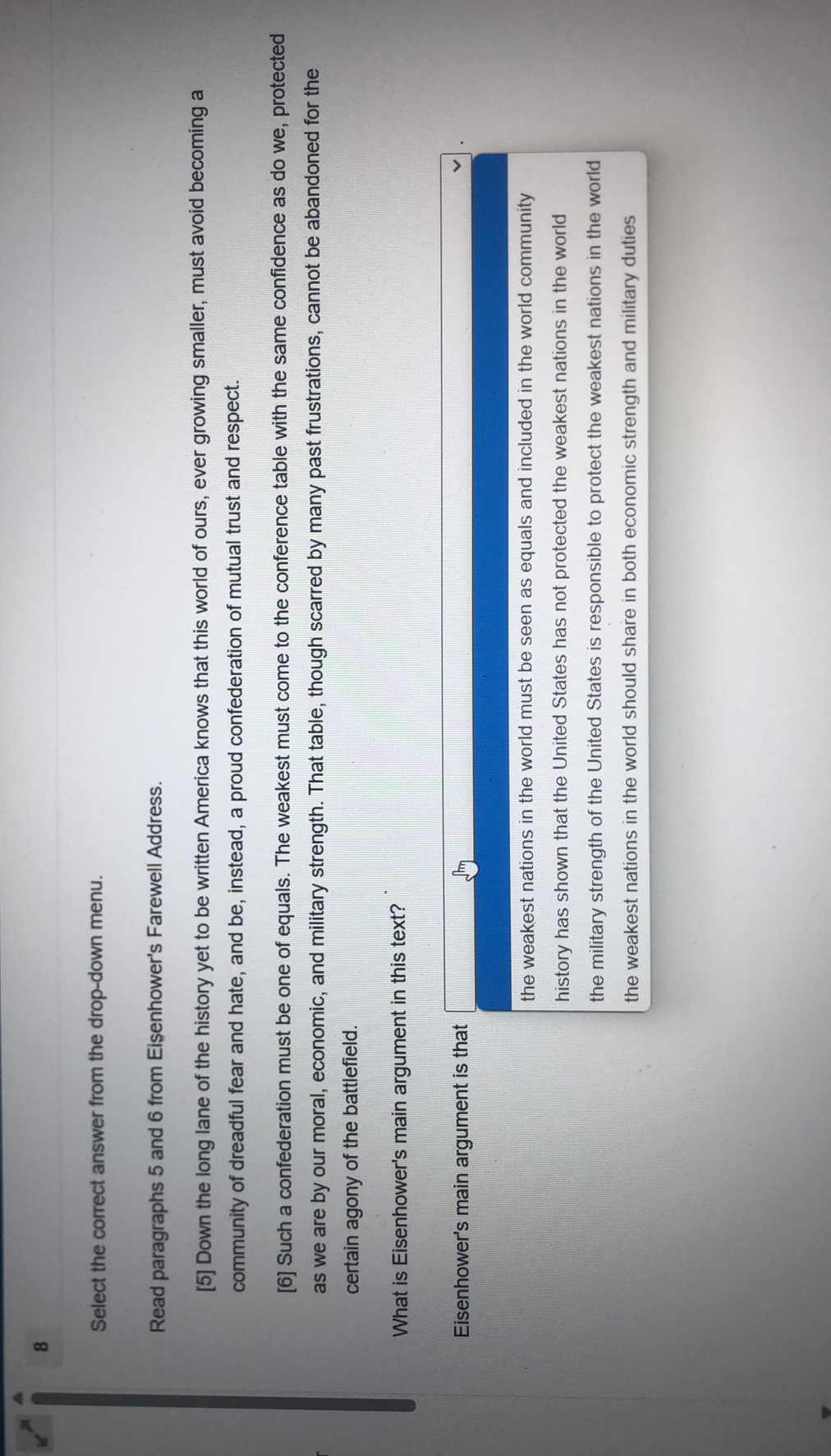 Select the correct answer from the drop-down | StudyX