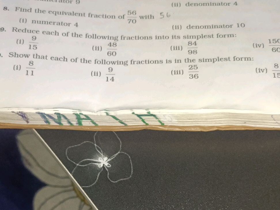 8. Find the equivalent fraction of $ | StudyX