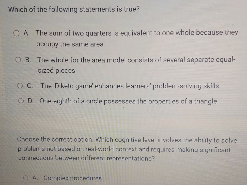 Which of the following statements is true? | StudyX