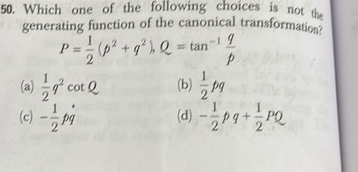 50. Which one of the following choices is | StudyX