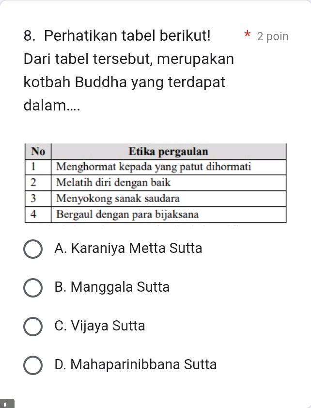 8. Perhatikan tabel berikut! Dari tabel | StudyX