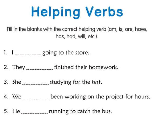 Fill in the blanks with the correct helping | StudyX