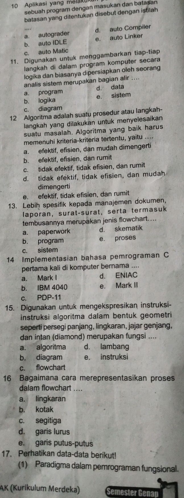 10. Aplikasi yang melakukan sebuah program | StudyX