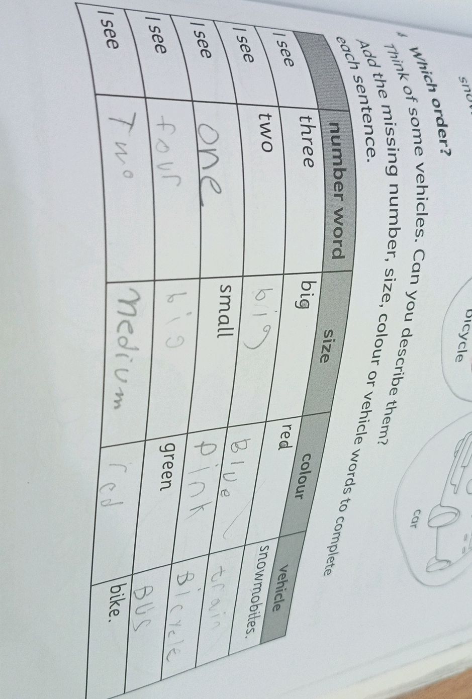 Which order? Add the missing number, size, | StudyX