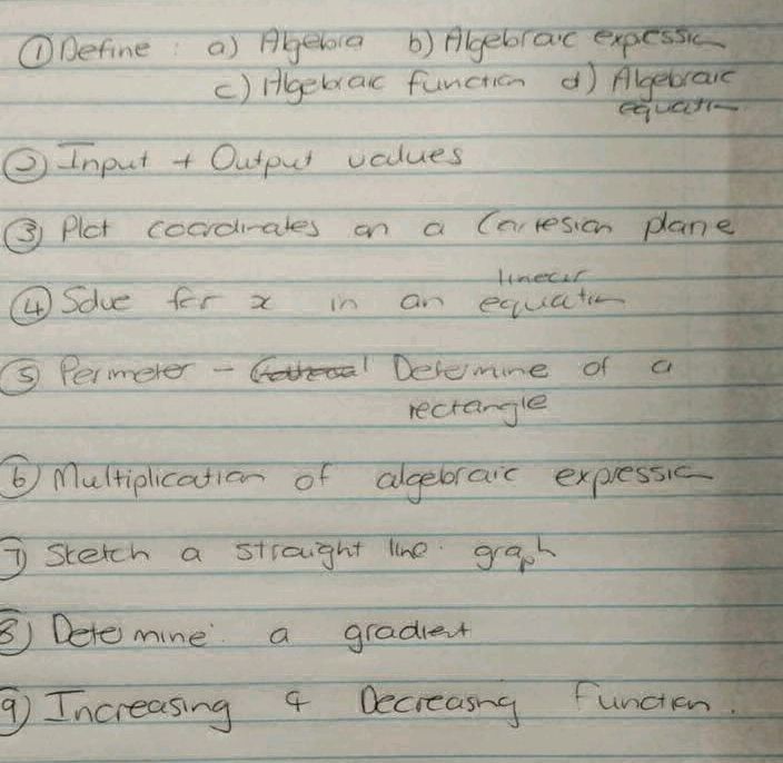 1) Define: a) Algebra b) Algebraic | StudyX