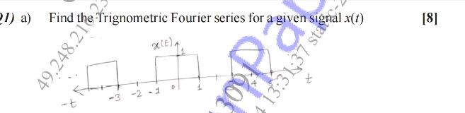 1) a) Find the Trignometric Fourier series | StudyX