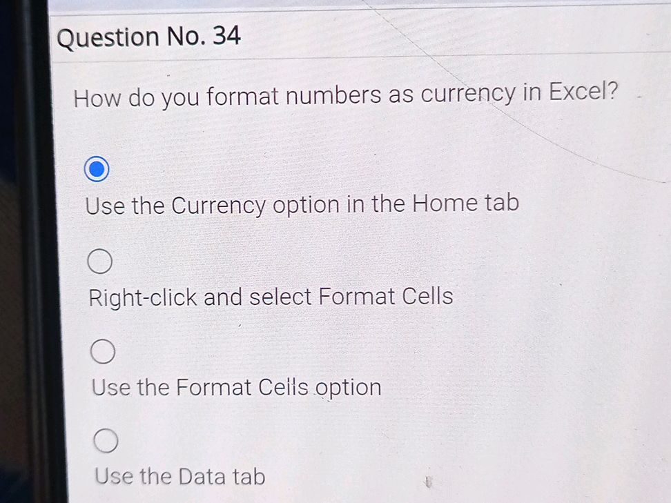 How do you format numbers as currency in | StudyX