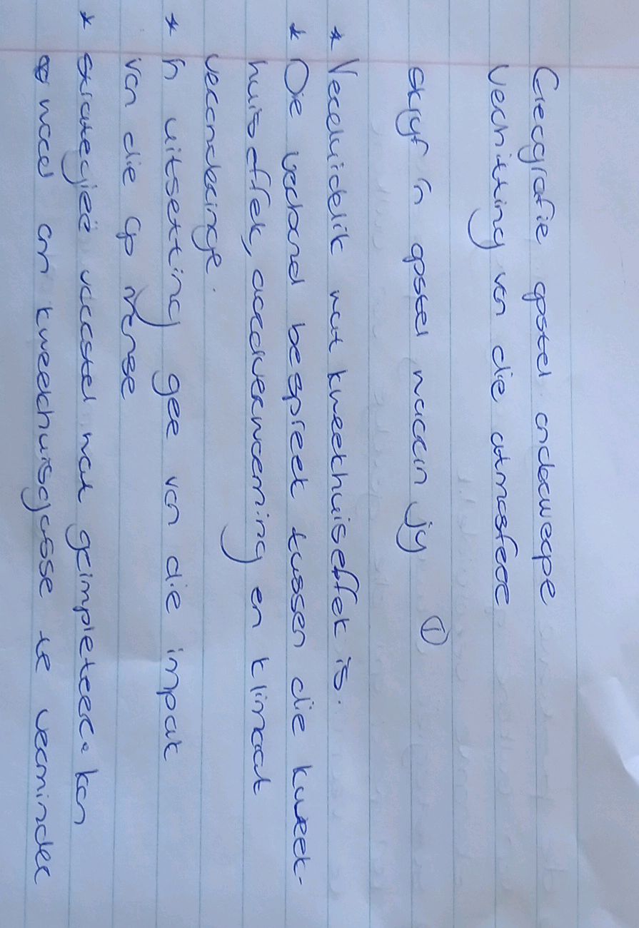 Geografie opstel oncbcwecpe Vechitting van | StudyX