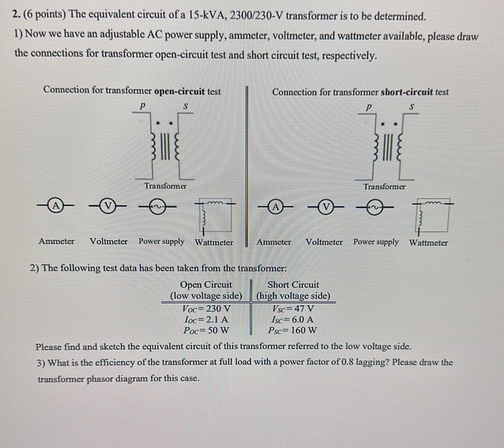 2. (6 points) The equivalent circuit of a | StudyX