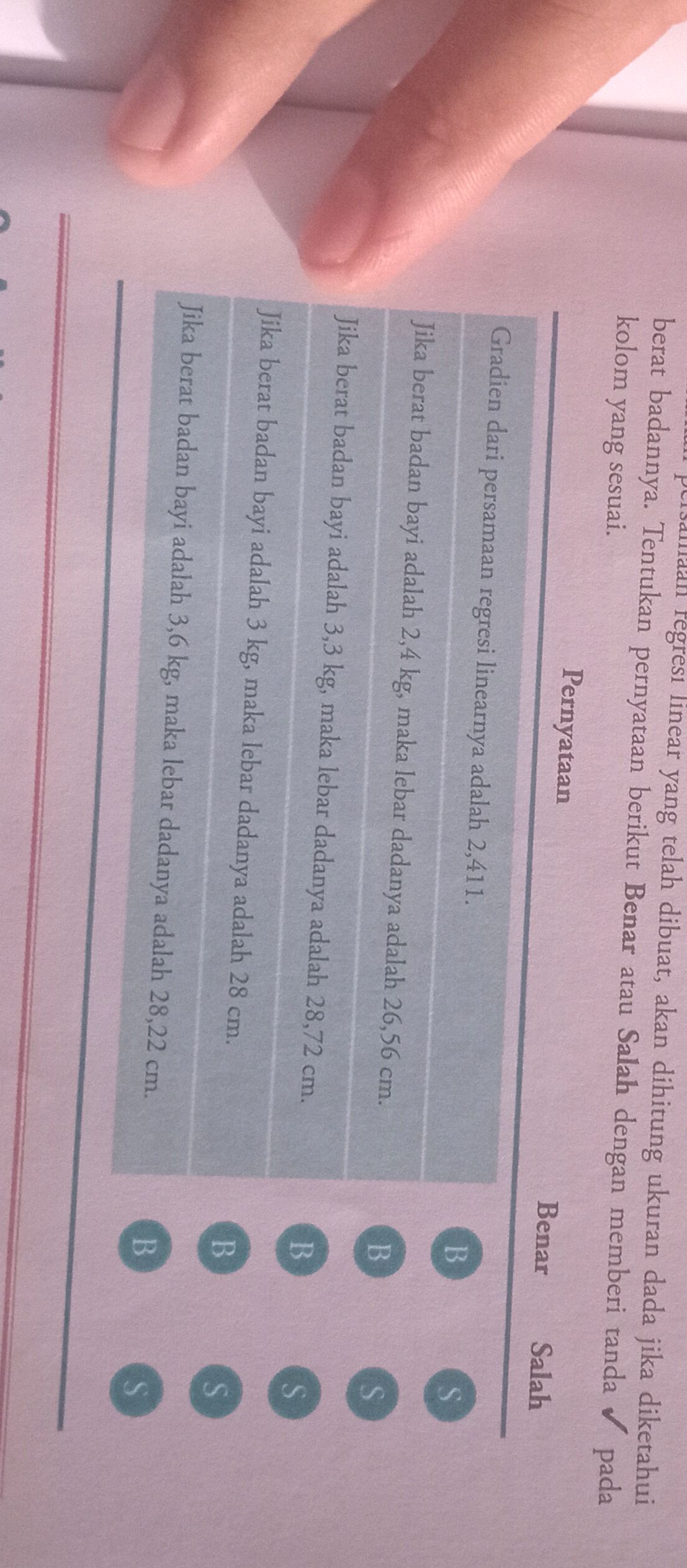 Tentukan pernyataan berikut Benar atau Salah | StudyX