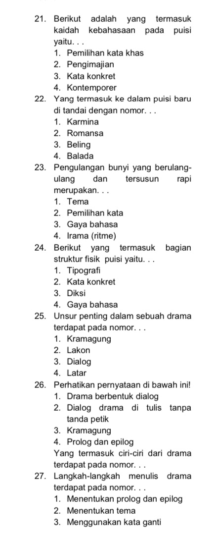 21. Berikut adalah yang termasuk kaidah | StudyX