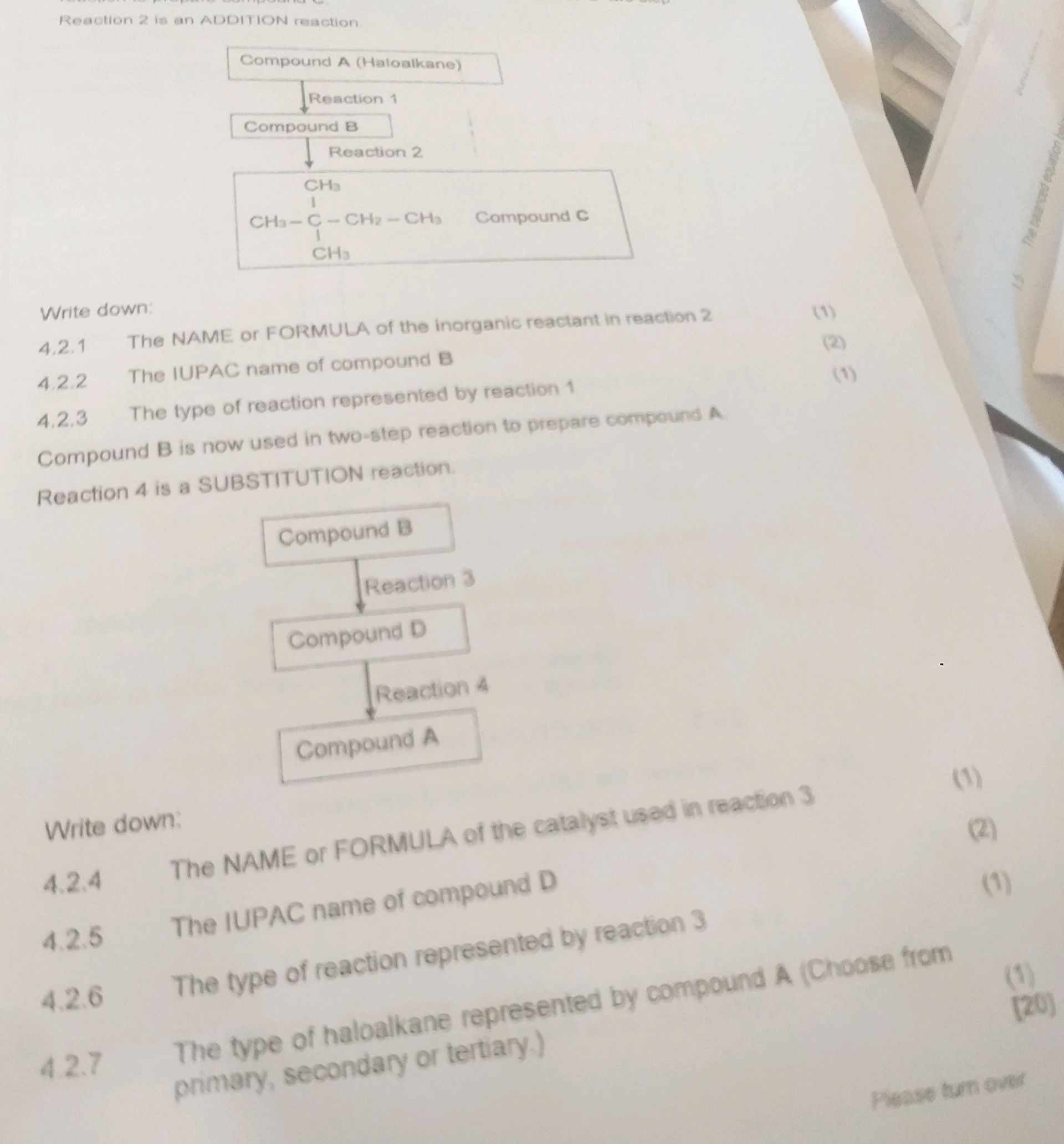 Reaction 2 is an ADDITION reaction. | StudyX