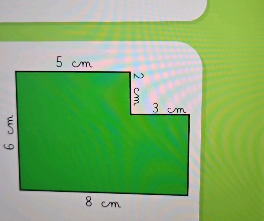 The image shows a composite shape with the | StudyX