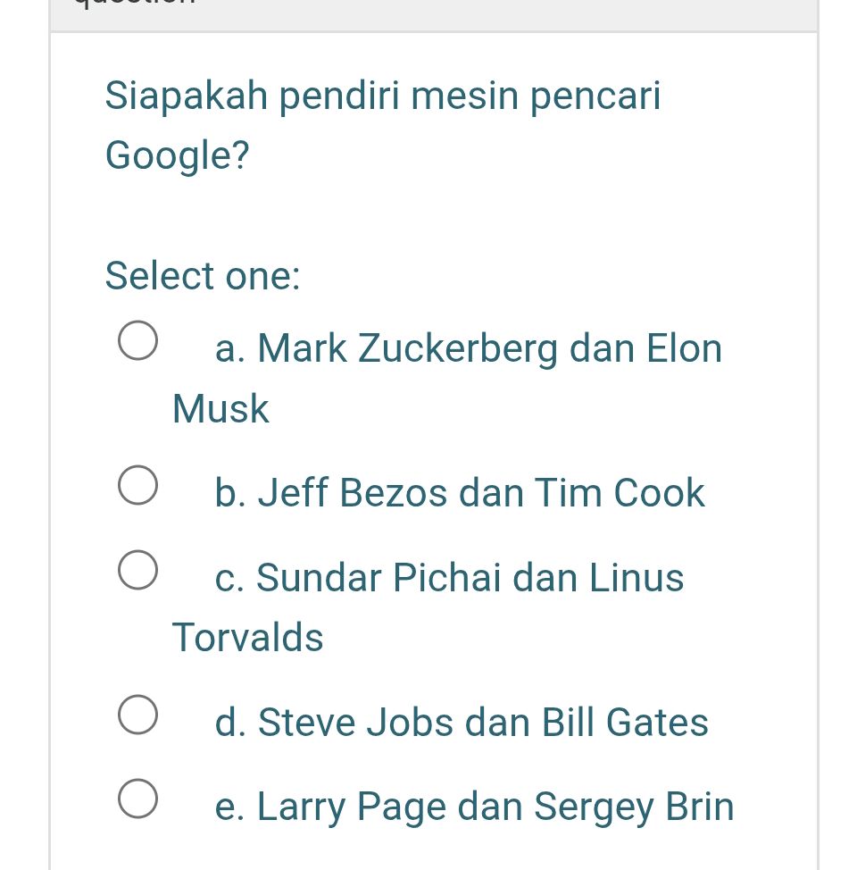 Siapakah pendiri mesin pencari Google? | StudyX