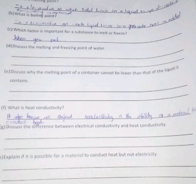 (b) What is boiling point? (c) Which factor | StudyX