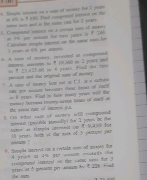 4. Simple interest on a sum of money for 2 | StudyX