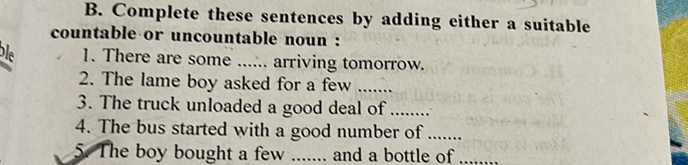 B. Complete these sentences by adding either | StudyX