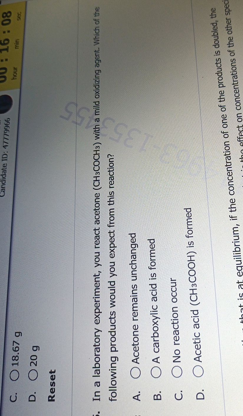 5. In a laboratory experiment, you react | StudyX